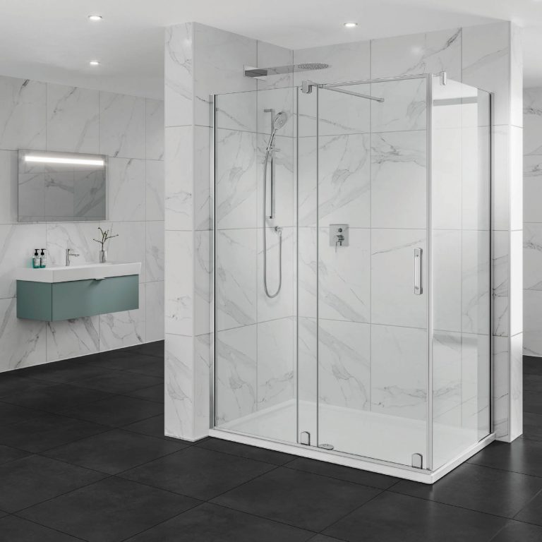 Recessed Sliding Door Shower Enclosure