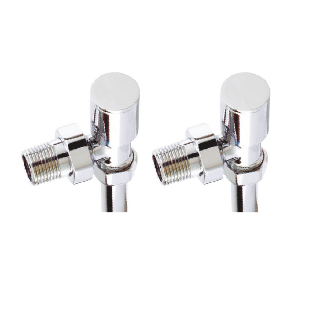 Minimalist Angled Radiator Valves For Radiators