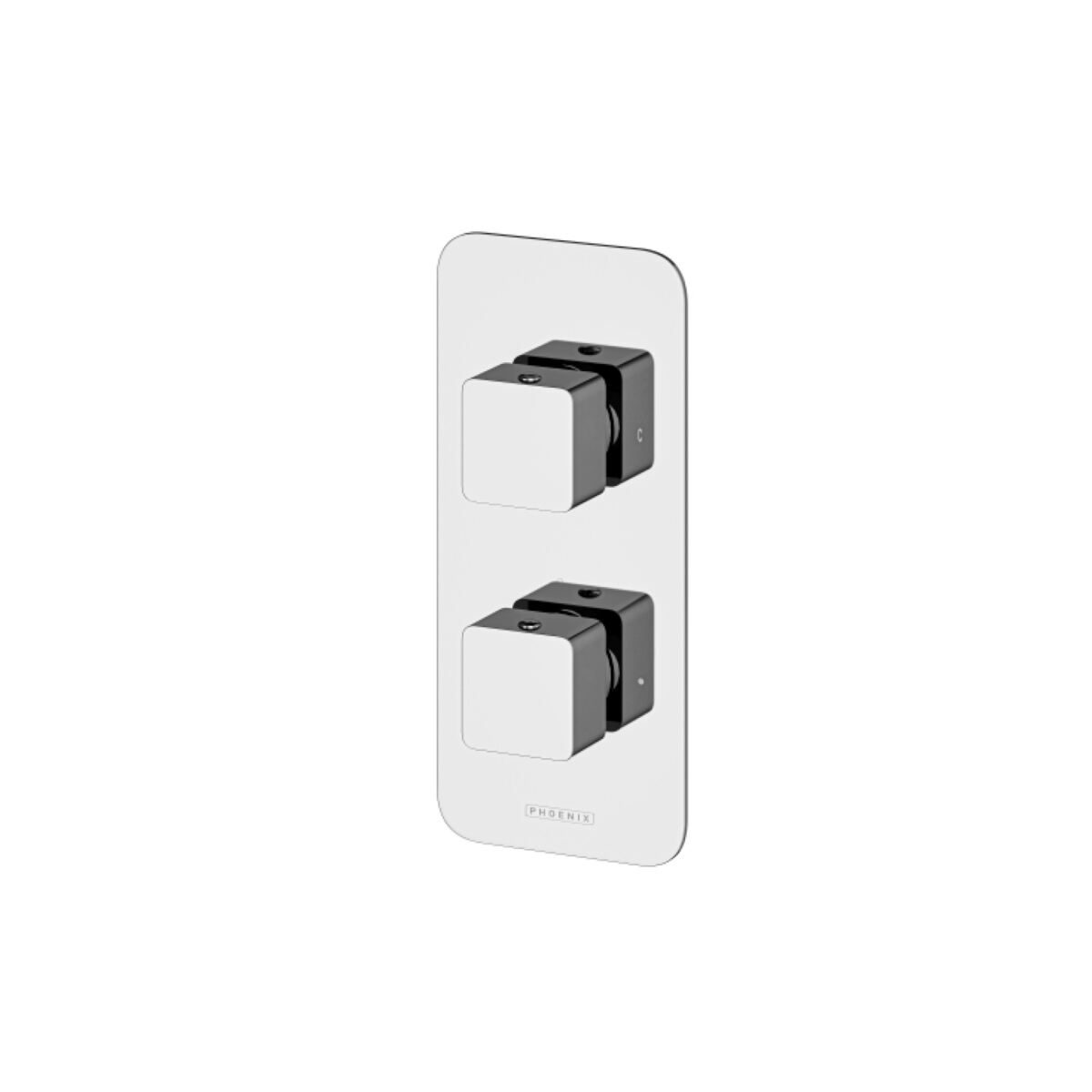 Concealed Thermostatic Shower Valve - Square Dual Function
