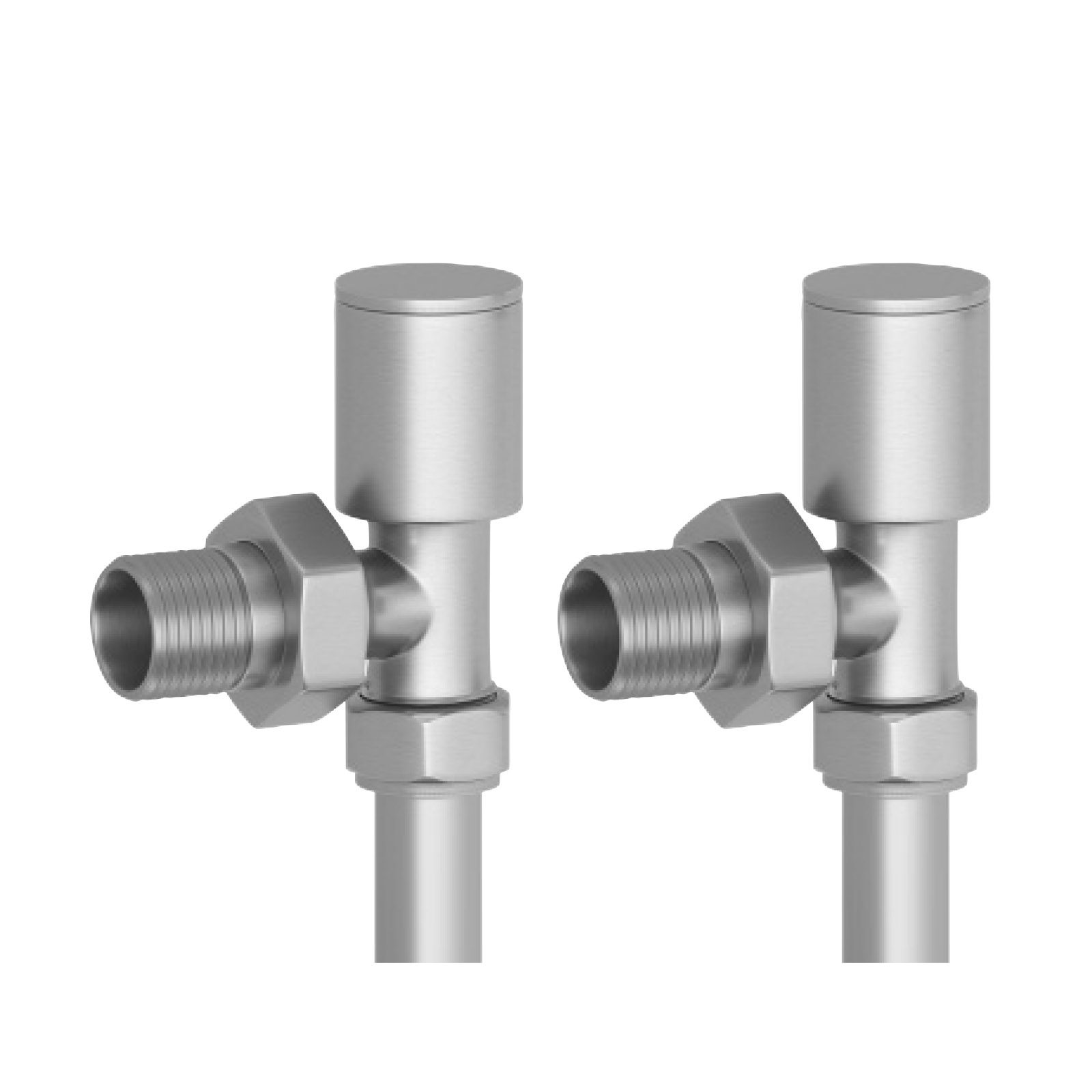 Minimalist Angled Radiator Valves For Radiators