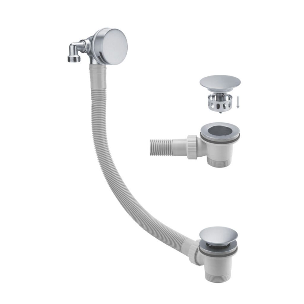 Round Easy Clean Bath Waste & Overflow Filler