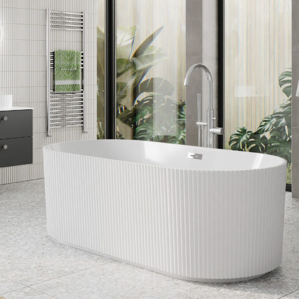 Groove Fluted Freestanding Bath - Phoenix Bathrooms