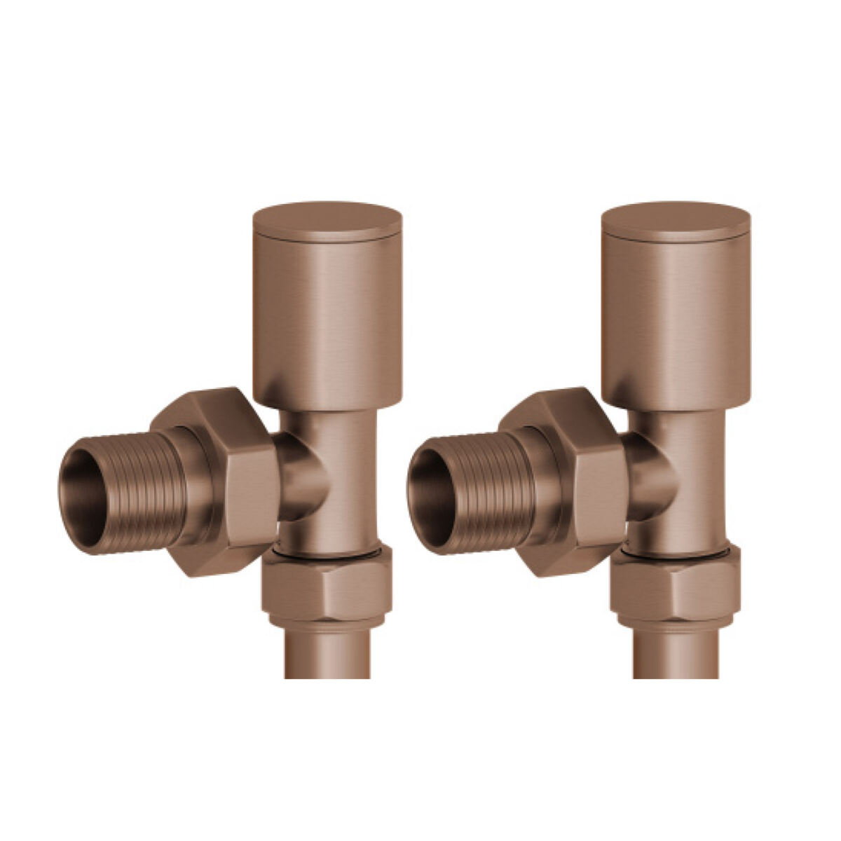 Minimalist Angled Radiator Valves For Radiators