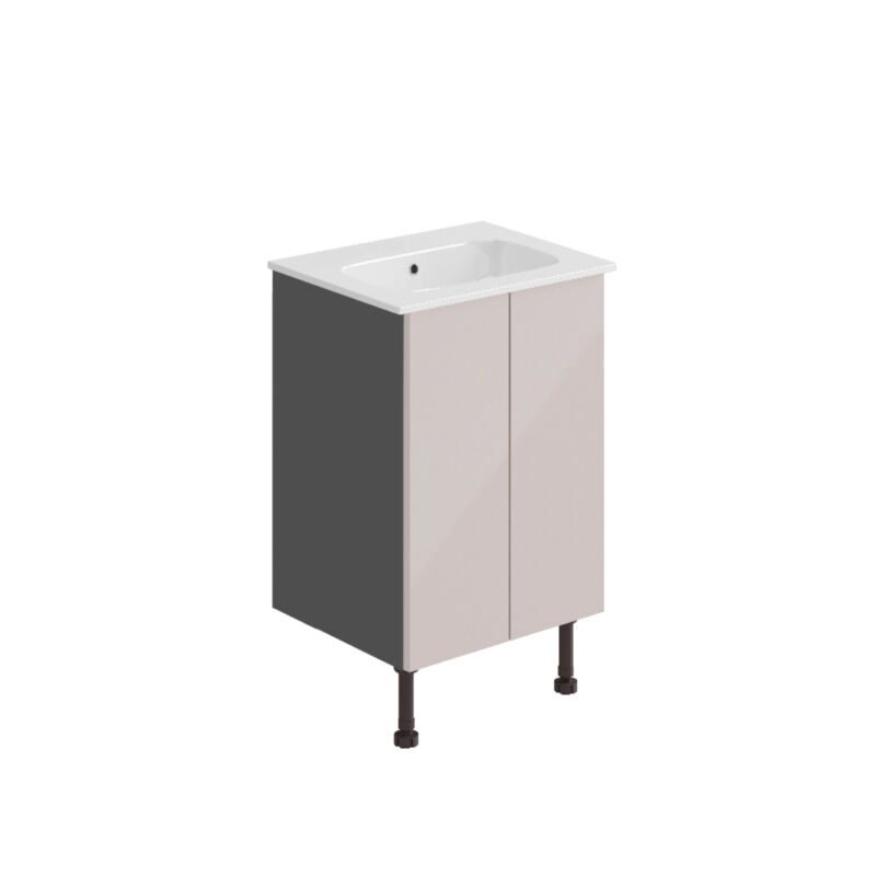 Mineral Cast Basin & Full Height Deep 56 Twin Door Base Unit - Phoenix ...